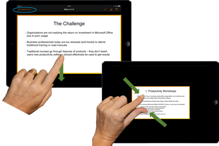 How to present using PowerPoint for iPad?