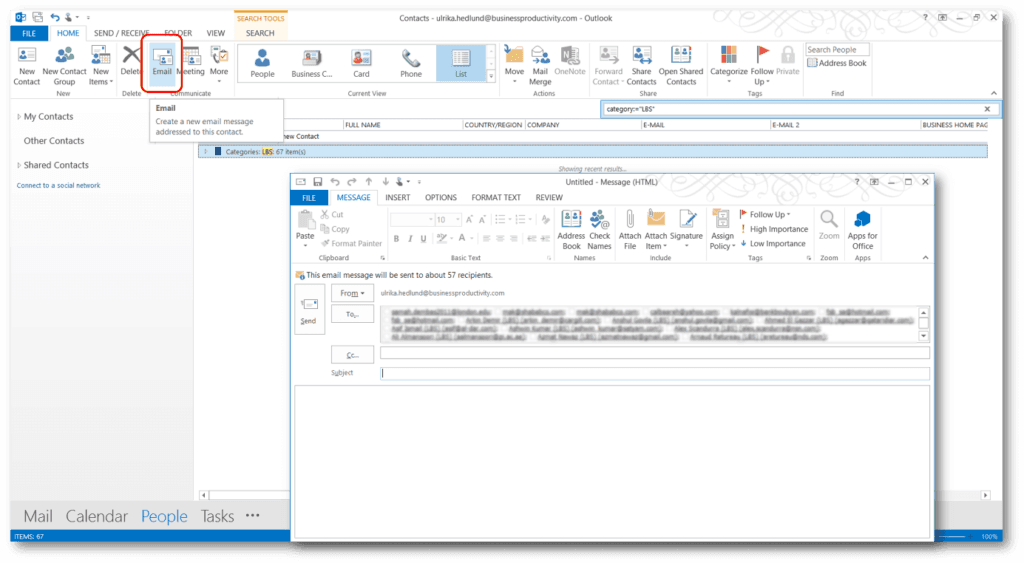 Manage contacts effectively in Outlook