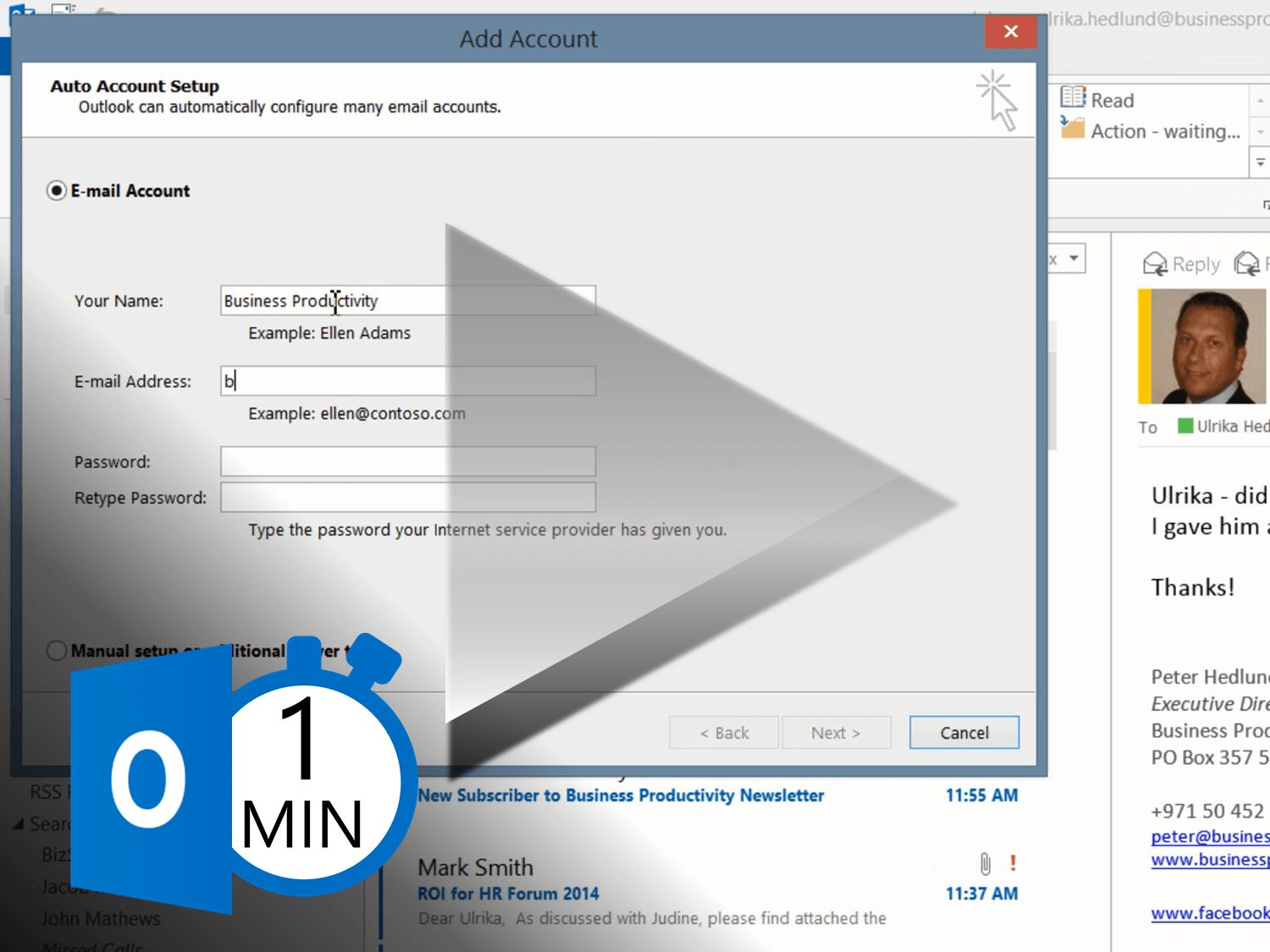 How To Add Additional Email Accounts In Outlook 2013